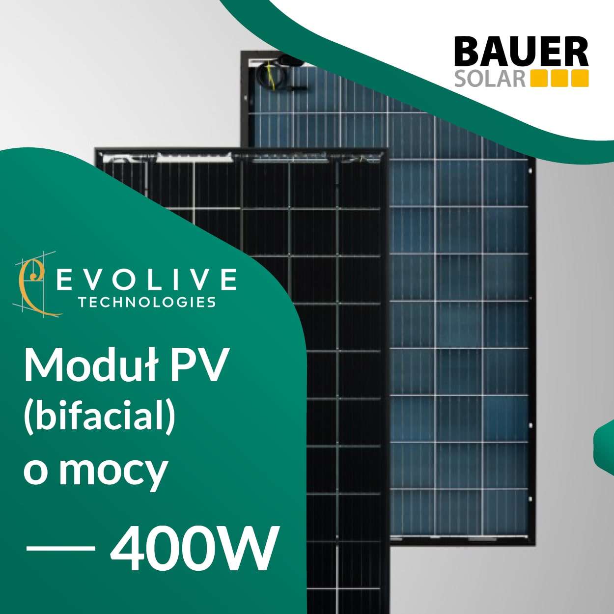 Bauer BS-400-108M10HBB-GG 400 W Solar Panel - Evolive Technologies RES ...